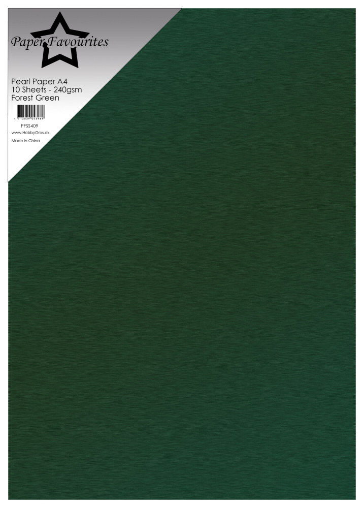 Forest Green A4 Pearl Paper 240gsm - Scrappegarasjen AS