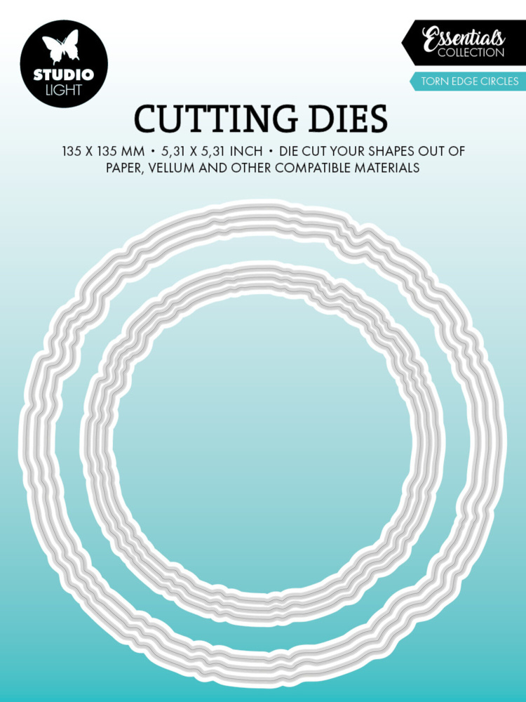 Cutting Die Torn edge circles Essentials - Scrappegarasjen AS