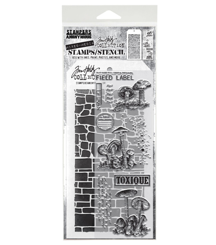 Mixed Media #12 Tim Holtz Stamps/Stencil - Scrappegarasjen AS
