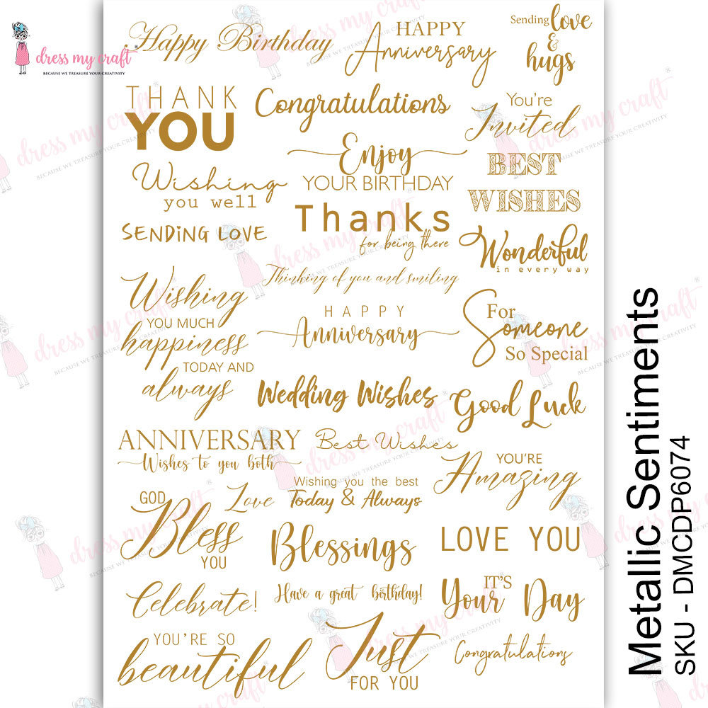 Transfer Me Metallic Sentiments - Scrappegarasjen AS