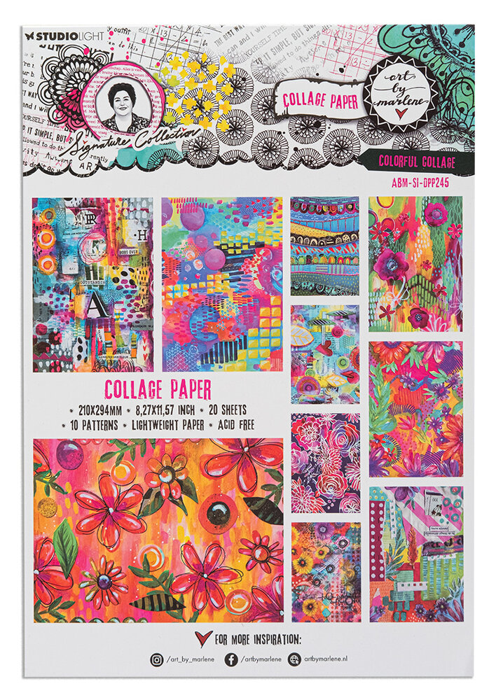 Collage Paper Colorful Collage - Scrappegarasjen AS
