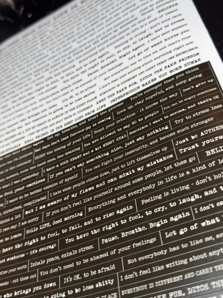 Stickers A4 - LIFE IN WORDS (ENG) - Scrappegarasjen AS