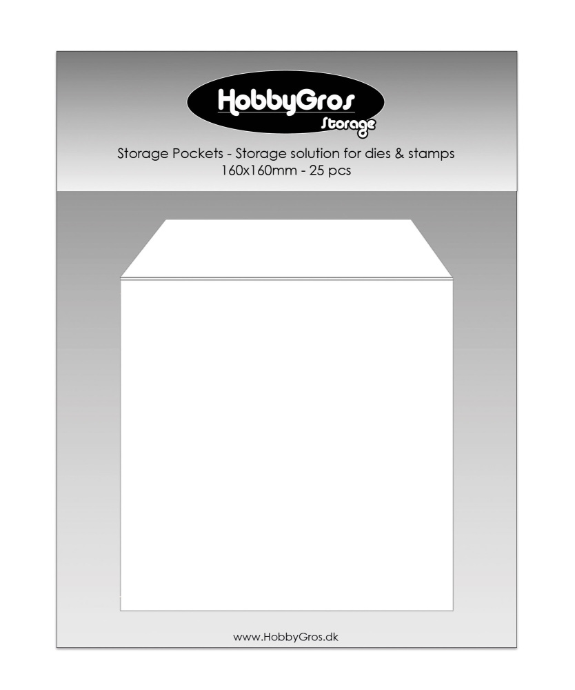 Storage Pockets for Dies and Stamps 160x160mm (25pcs) - Scrappegarasjen AS